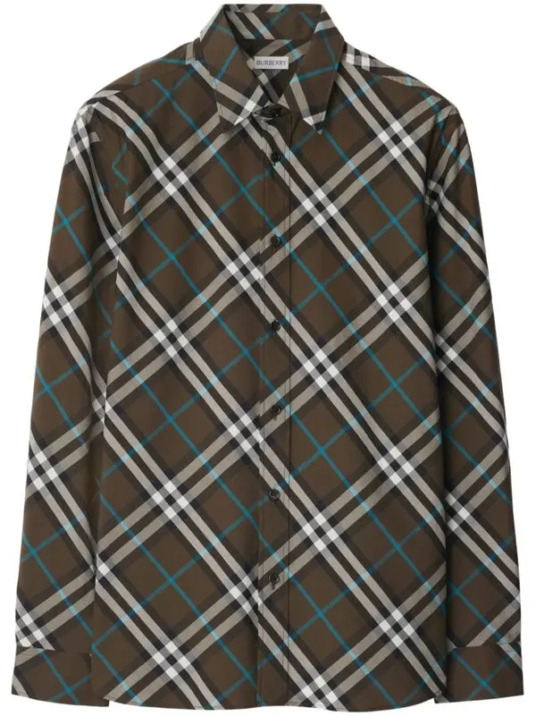 Burberry Check-pattern Shirt - Brown
