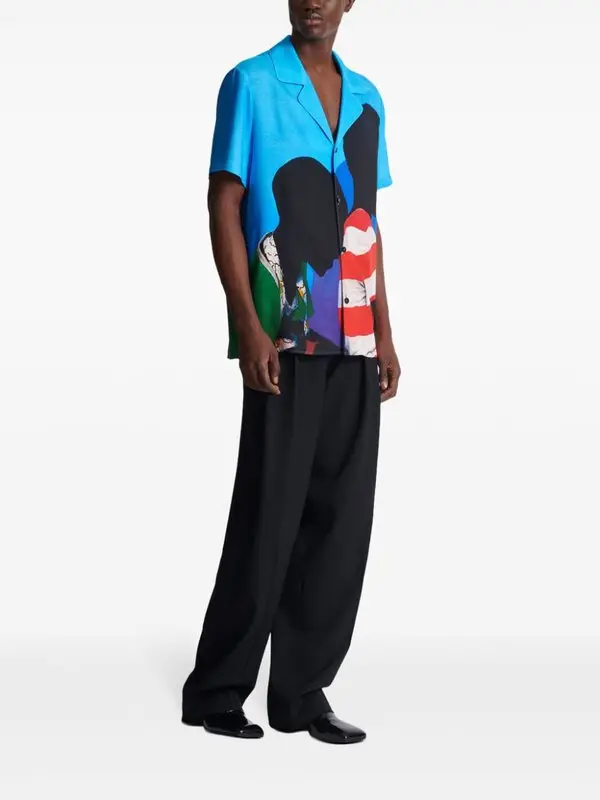 Balmain Prince Gyasi-print Twill Pyjama Shirt