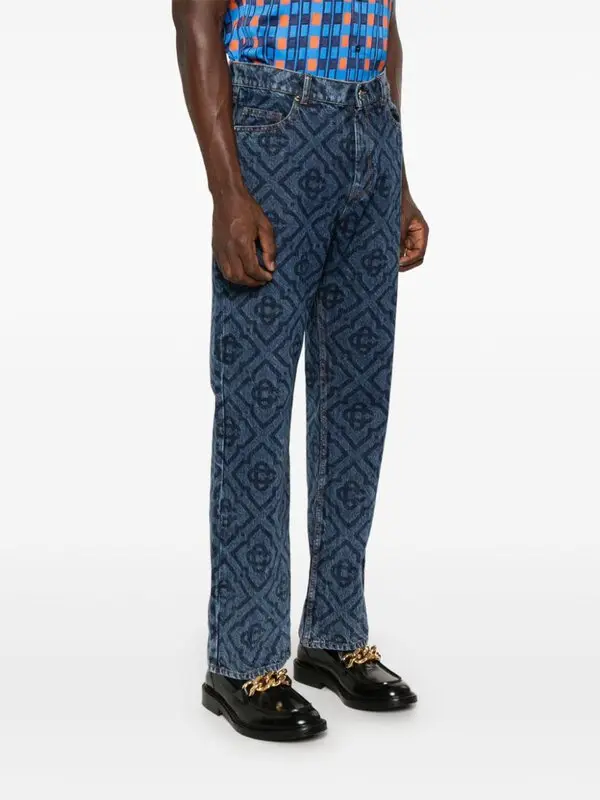 Casablanca Laser Monogram Denim Jeans