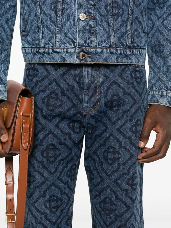 Casablanca Laser Monogram Denim Jeans