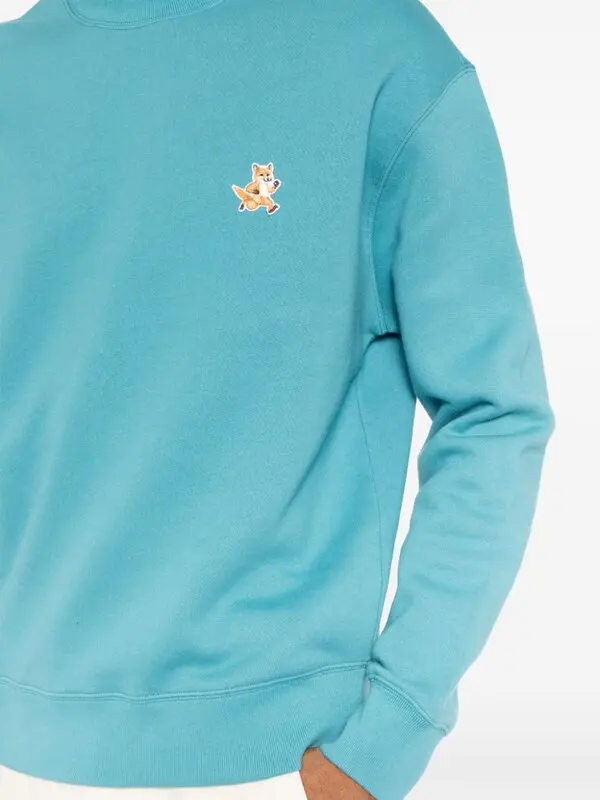 Maison Kitsuné Speedy Fox Patch Sweatshirt - Blue