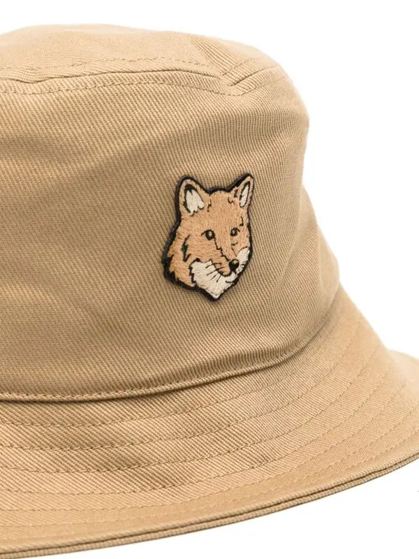 Maison Kitsuné Bold Fox Head Bucket Hat - Brown