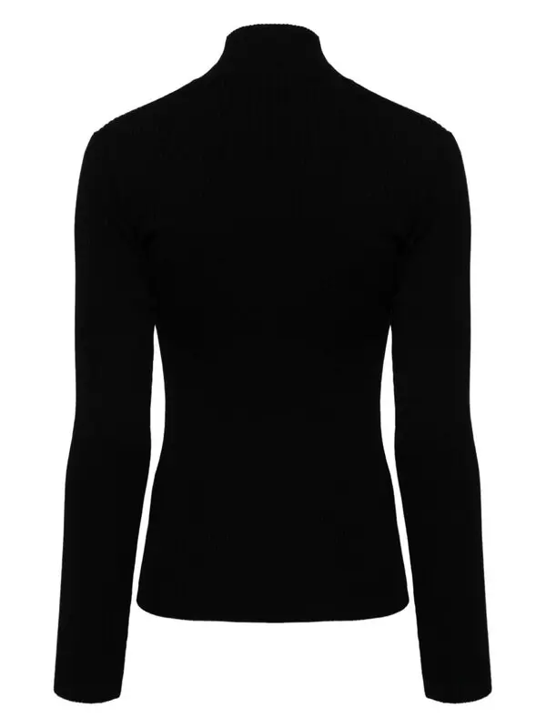 Maison Kitsuné Appliqué Logo Knitted Top - Black
