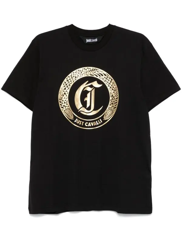 Just Cavalli Ghotic Logo-print T-shirt