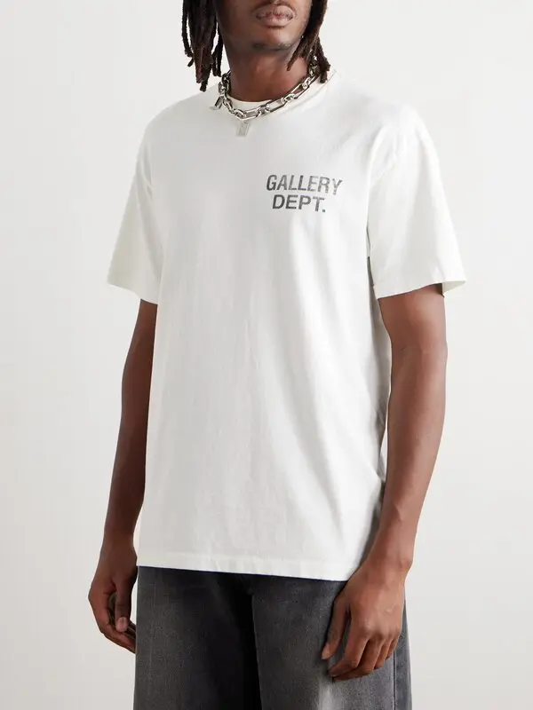 GALLERY DEPT. Vintage Souvenir Logo-print Cotton-jersey T-shirt - White