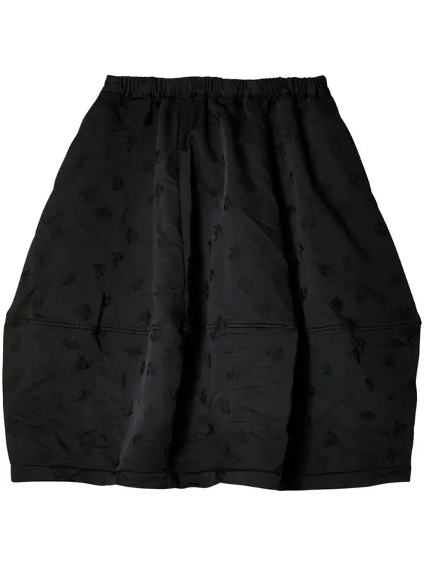 BLACK COMME DES GARÇONS Embroidered A-line Skirt