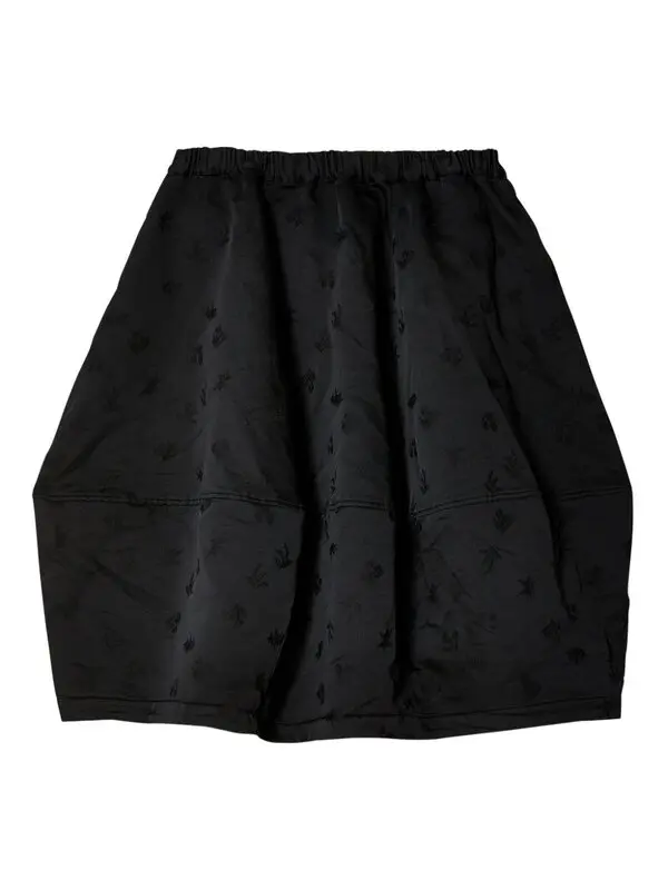 BLACK COMME DES GARÇONS Embroidered A-line Skirt