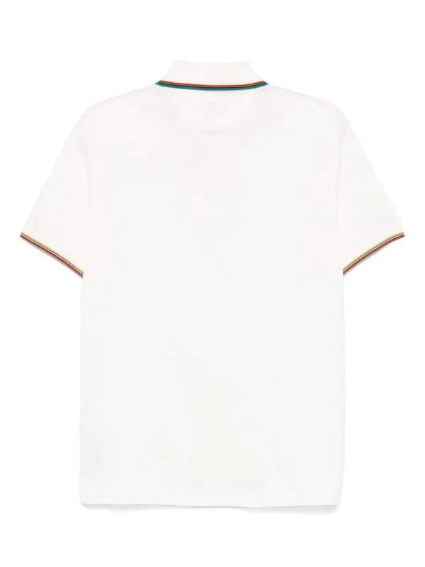 Paul Smith Stripe-trim Cotton Polo Shirt - White
