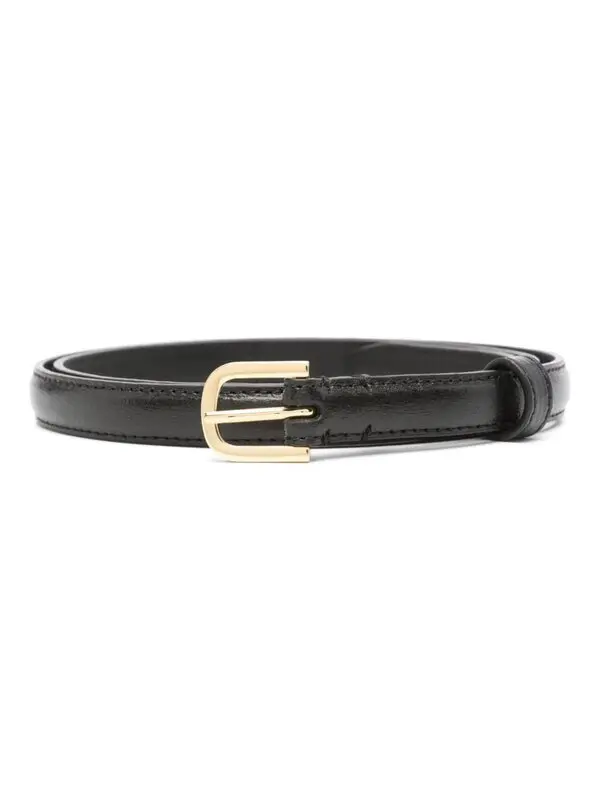 TOTEME Thin Leather Belt - Black