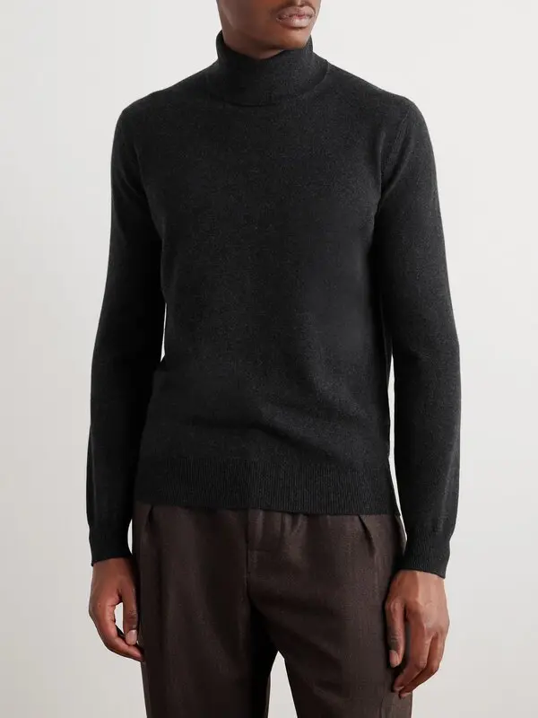Loro Piana Cashmere Rollneck Sweater - Gray