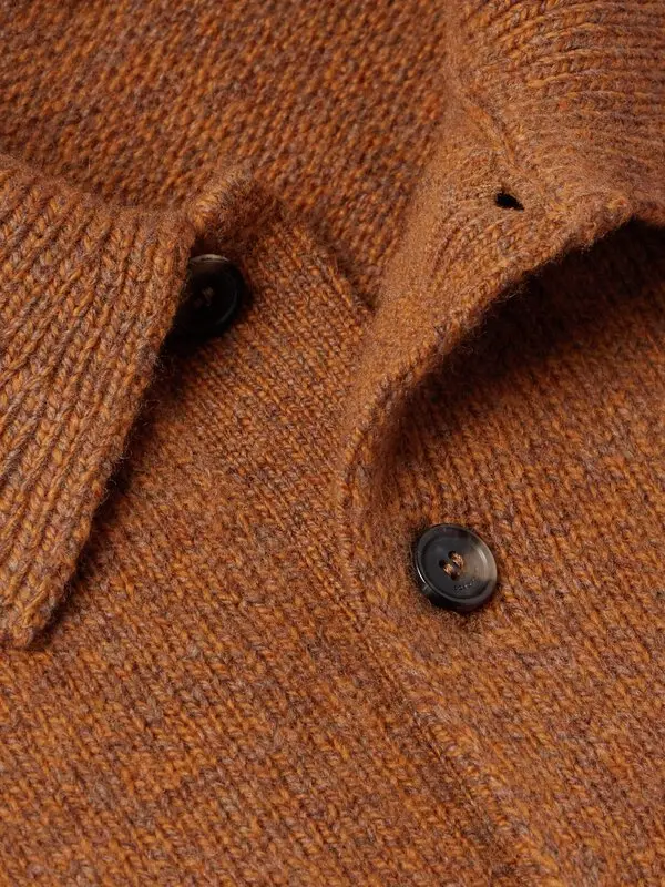 Loro Piana Virgin Wool Polo Sweater - Orange