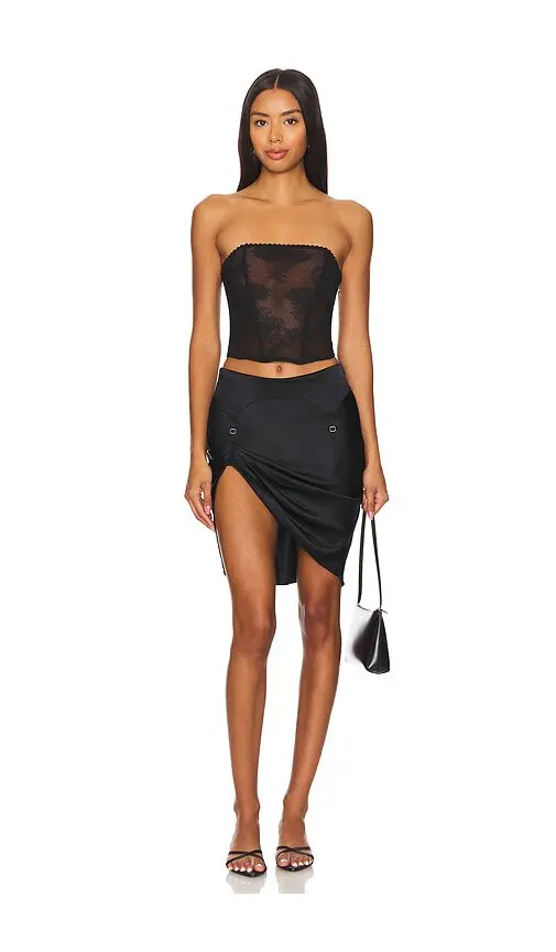 FLEUR DU MAL Bouquet Lace Corset Top