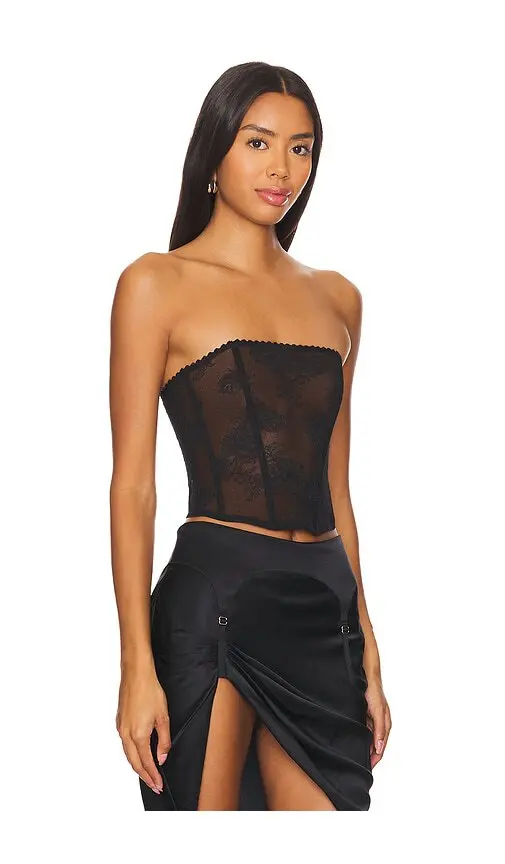 FLEUR DU MAL Bouquet Lace Corset Top
