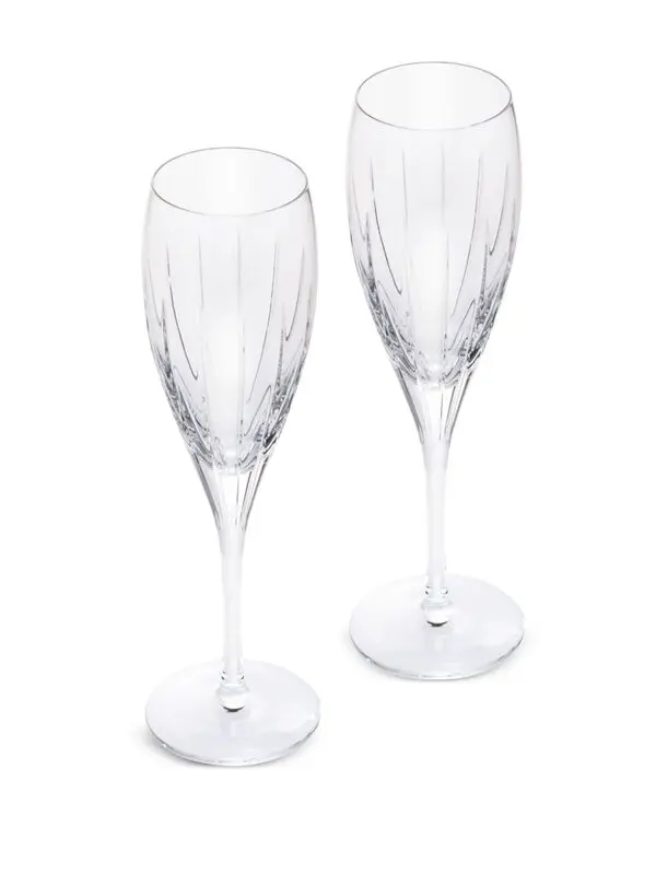 Christofle Iriana Champagne Flutes - White