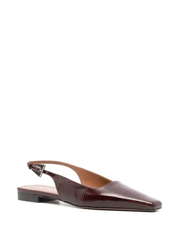 Paris Texas Embossed Crocodile Ballet Flats