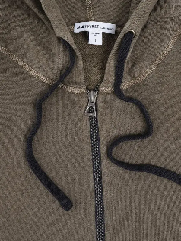 JAMES PERSE Contrast-stitching Hoodie - Brown