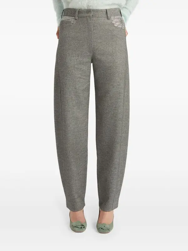 GENNY Mélange-effect Trousers