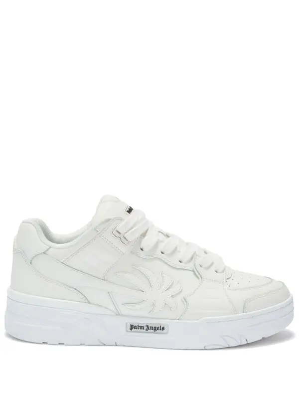 Palm Angels Panelled Leather Lace-up Sneakers