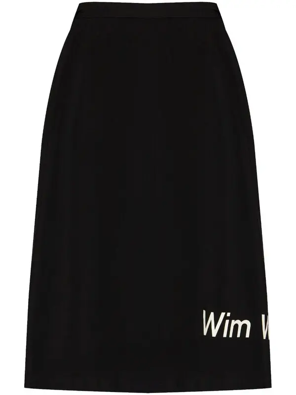 Yohji Yamamoto Text-print Skirt