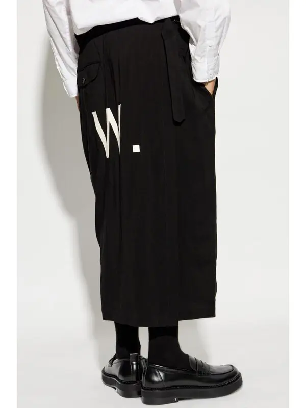 Yohji Yamamoto Text-print Skirt