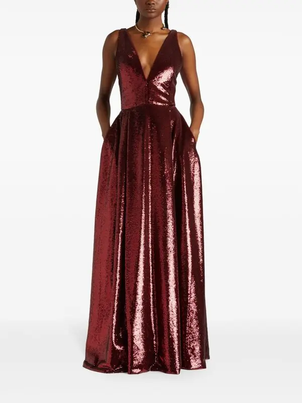 GENNY Sequin-embellished Maxi Dress