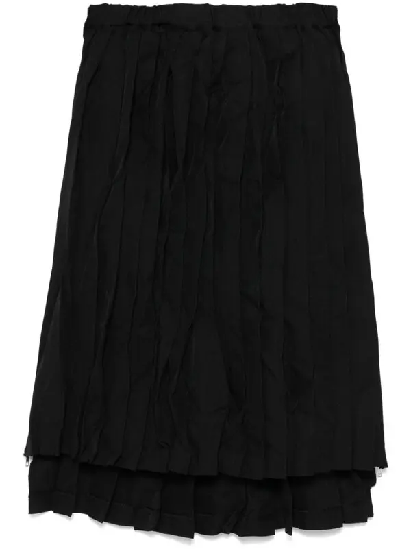 BLACK COMME DES GARÇONS Pleated Mid-length Skirt