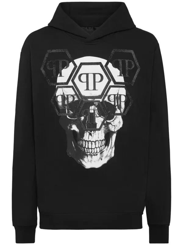 Philipp Plein Skull-print Hoodie - Black