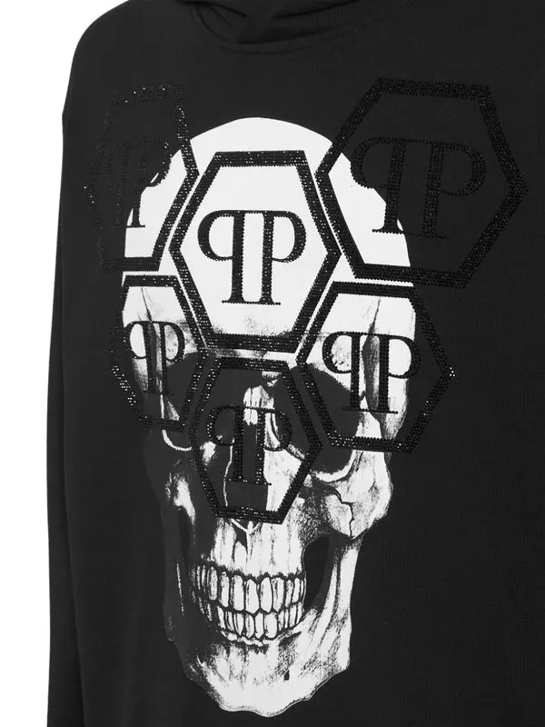 Philipp Plein Skull-print Hoodie - Black