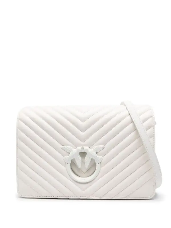 Pinko Love Click Classic Cross Body Bag - White