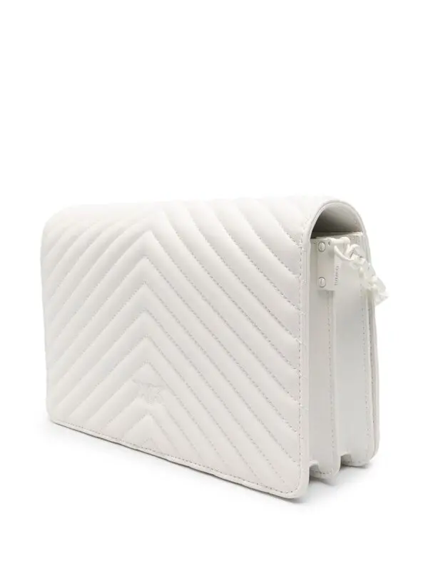 Pinko Love Click Classic Cross Body Bag - White