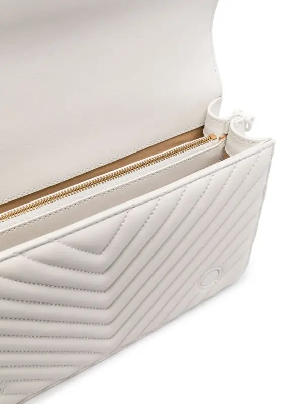 Pinko Love Click Classic Cross Body Bag - White