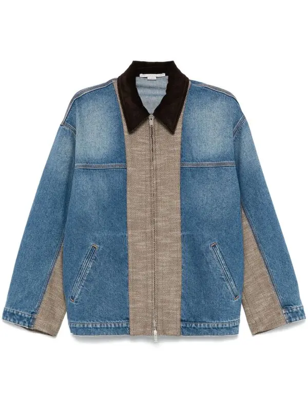 Stella McCartney Tweed Denim Jacket - Blue