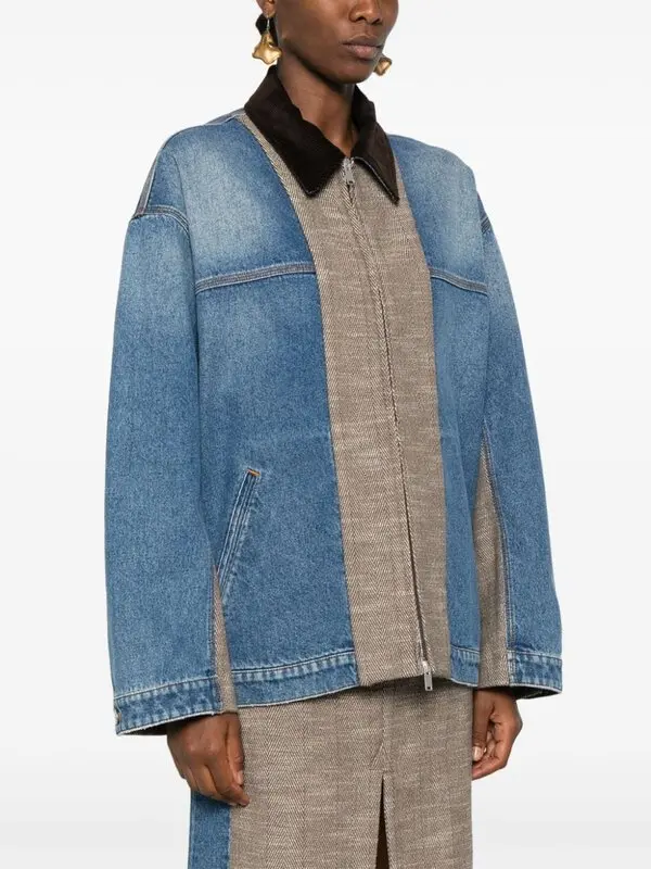 Stella McCartney Tweed Denim Jacket - Blue