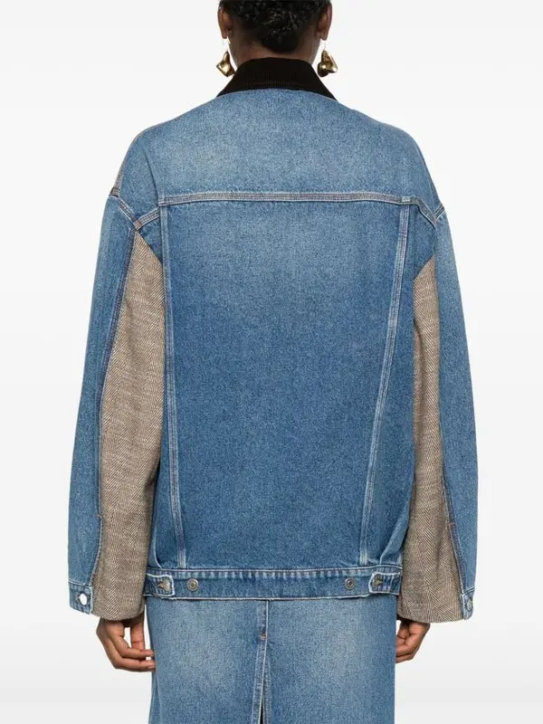 Stella McCartney Tweed Denim Jacket - Blue