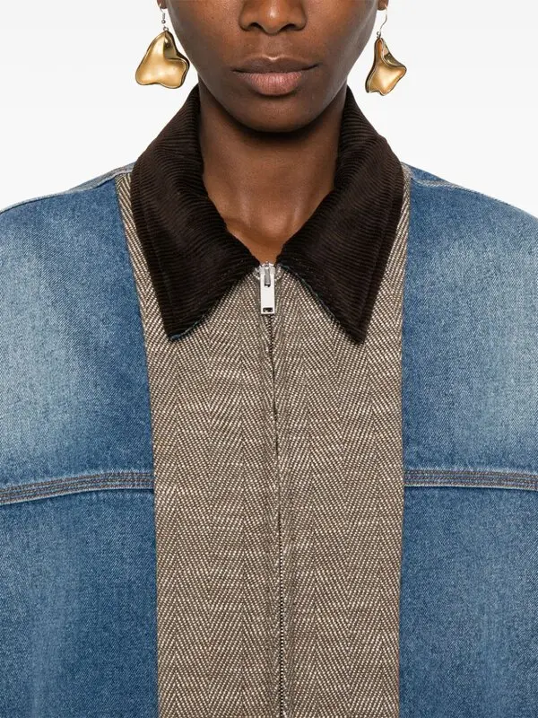 Stella McCartney Tweed Denim Jacket - Blue
