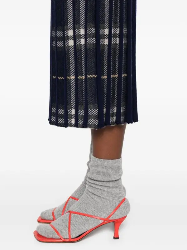 Eric Bompard Pleated Tartan Skirt