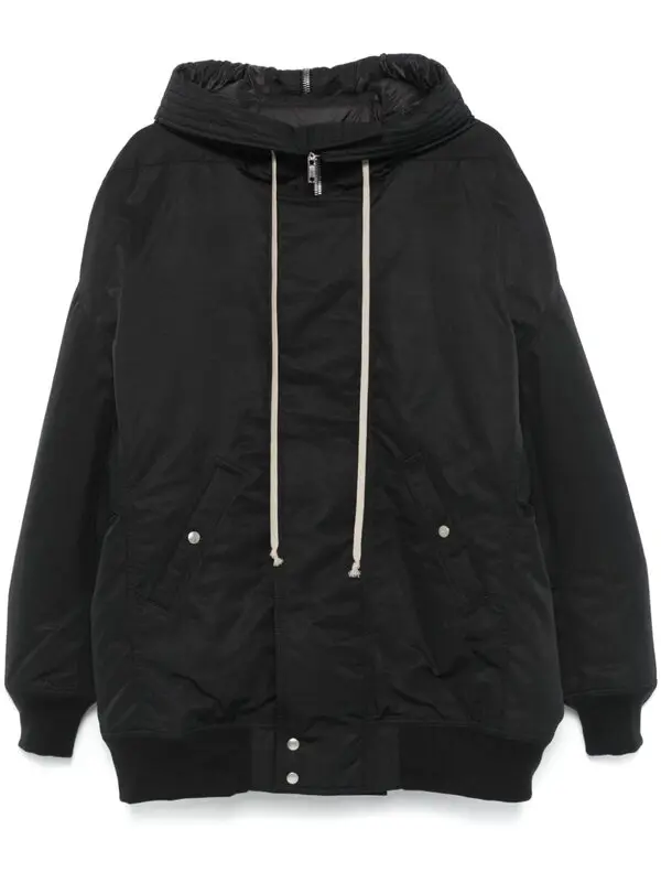 Rick Owens Hooded Bomber Jacket - Black