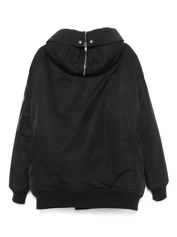 Rick Owens Hooded Bomber Jacket - Black