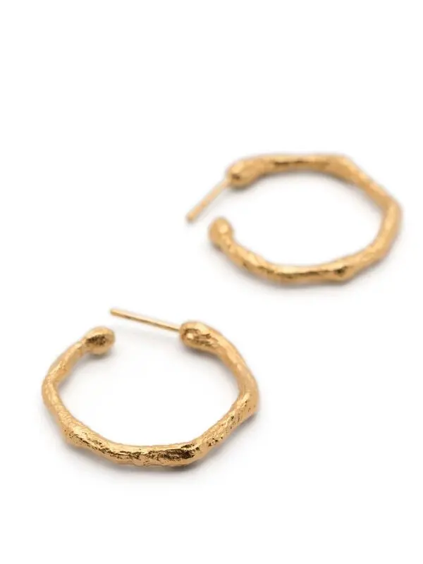 FORTE_FORTE Irregular-design Hoop Earrings - Gold