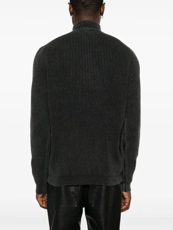 Avant Toi Zip-up Cardigan - Grey