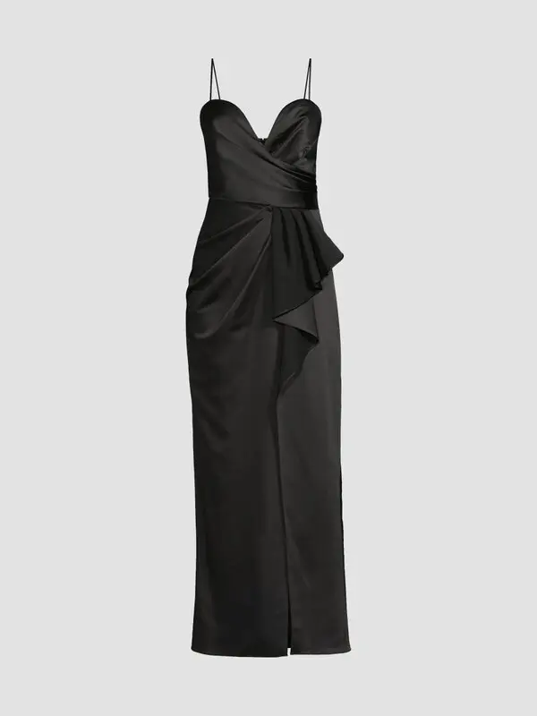 UNGARO Freya Ruffled Satin Gown
