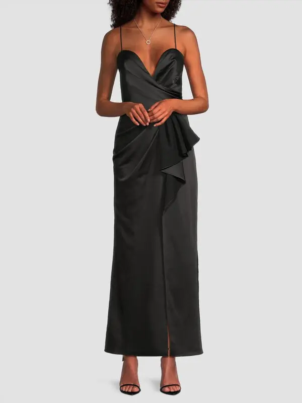 UNGARO Freya Ruffled Satin Gown