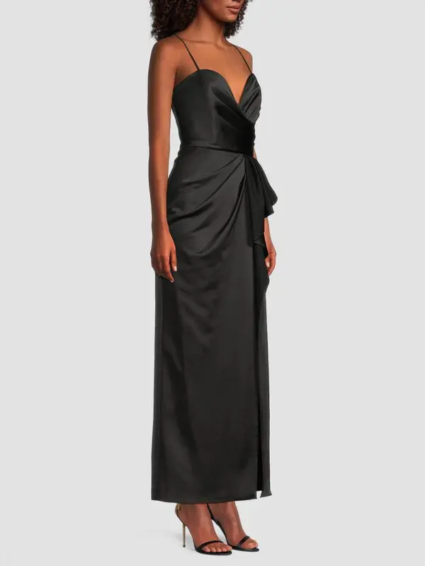 UNGARO Freya Ruffled Satin Gown