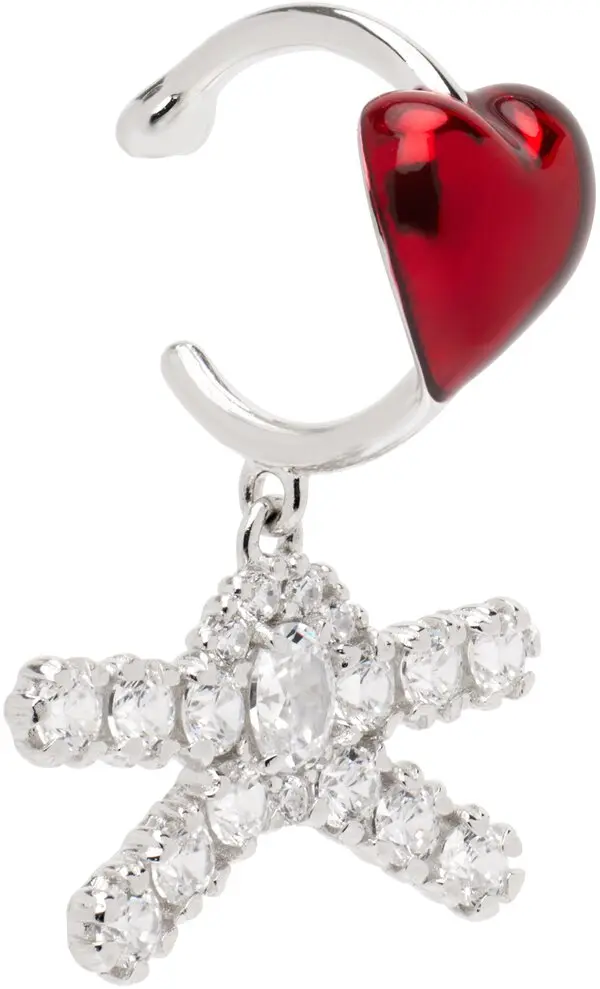 Shushu/Tong Silver-Tone Copper Lip Ring In Red - 60% Off