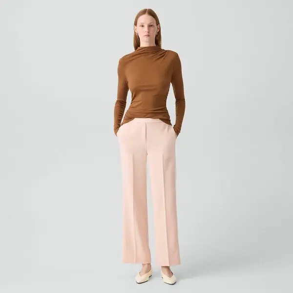 Theory Wide-leg Pull-on Pant - Sheer Pink