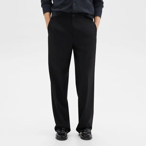 Theory Wide-leg Drawstring Pant - Black