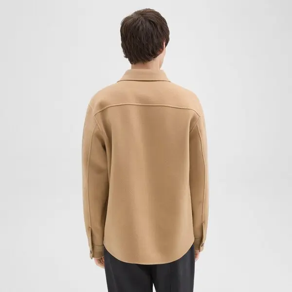 Theory Shirt Jacket In Double-face Wool-cashmere