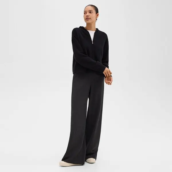 Theory Wide-leg Pant In Double-knit Jersey