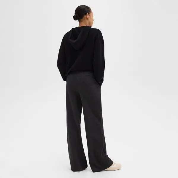 Theory Wide-leg Pant In Double-knit Jersey