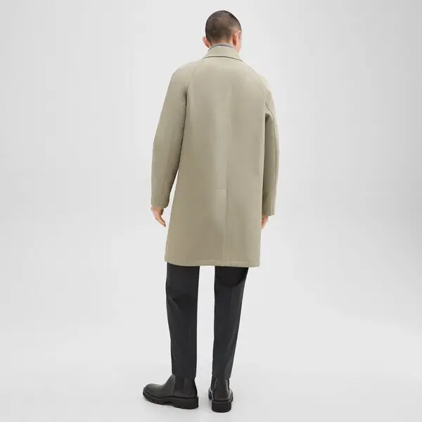 Theory Overcoat In Cotton Twill